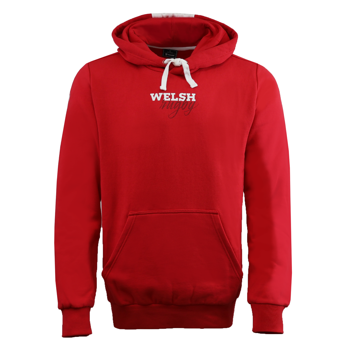 Wales 25/26 Welsh Rugby Cotton Fan Hoodie by Macron / World Rugby Shop