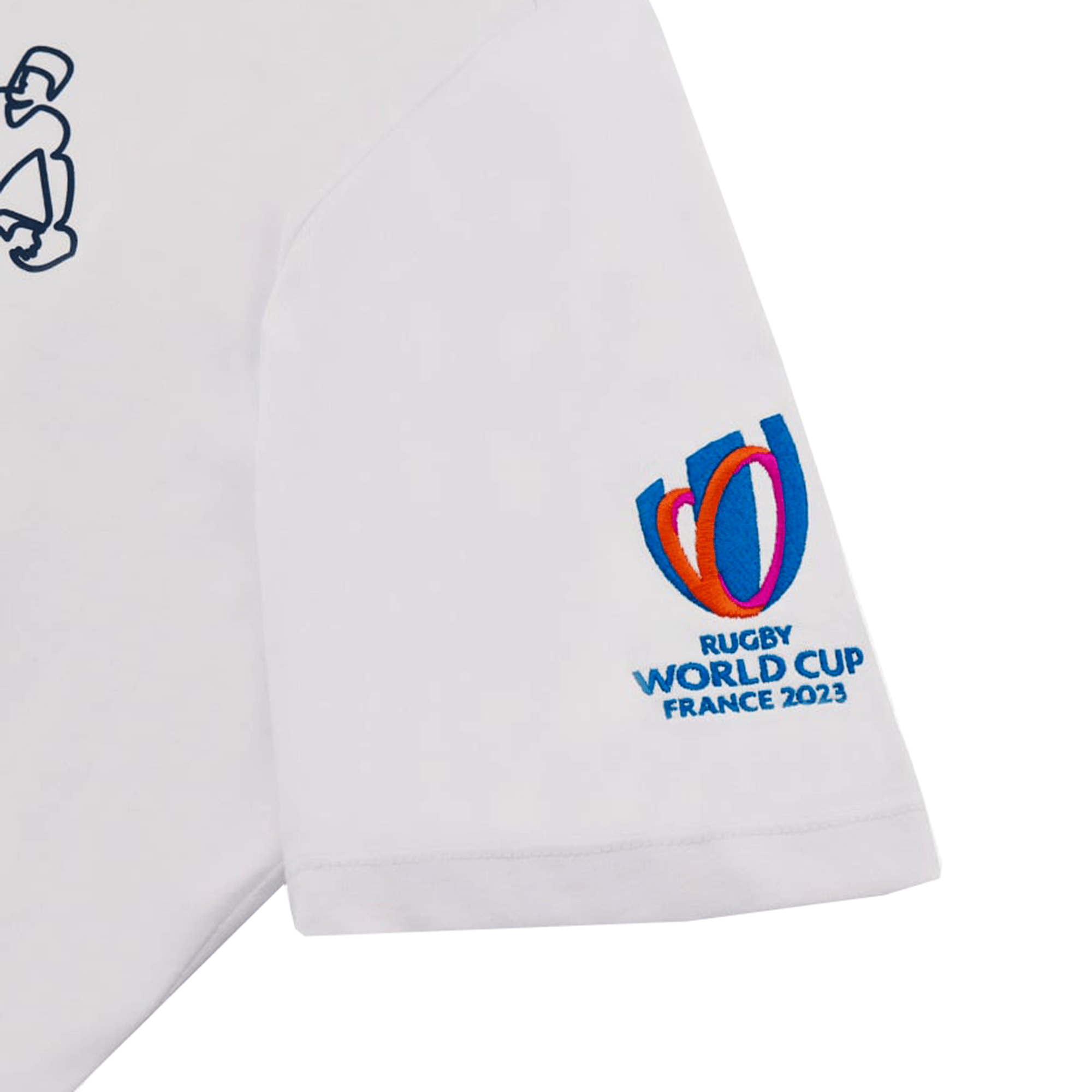 RWC23 France Flag Ball Logo Poly/Cotton Tee by Macron / World Rugby Shop
