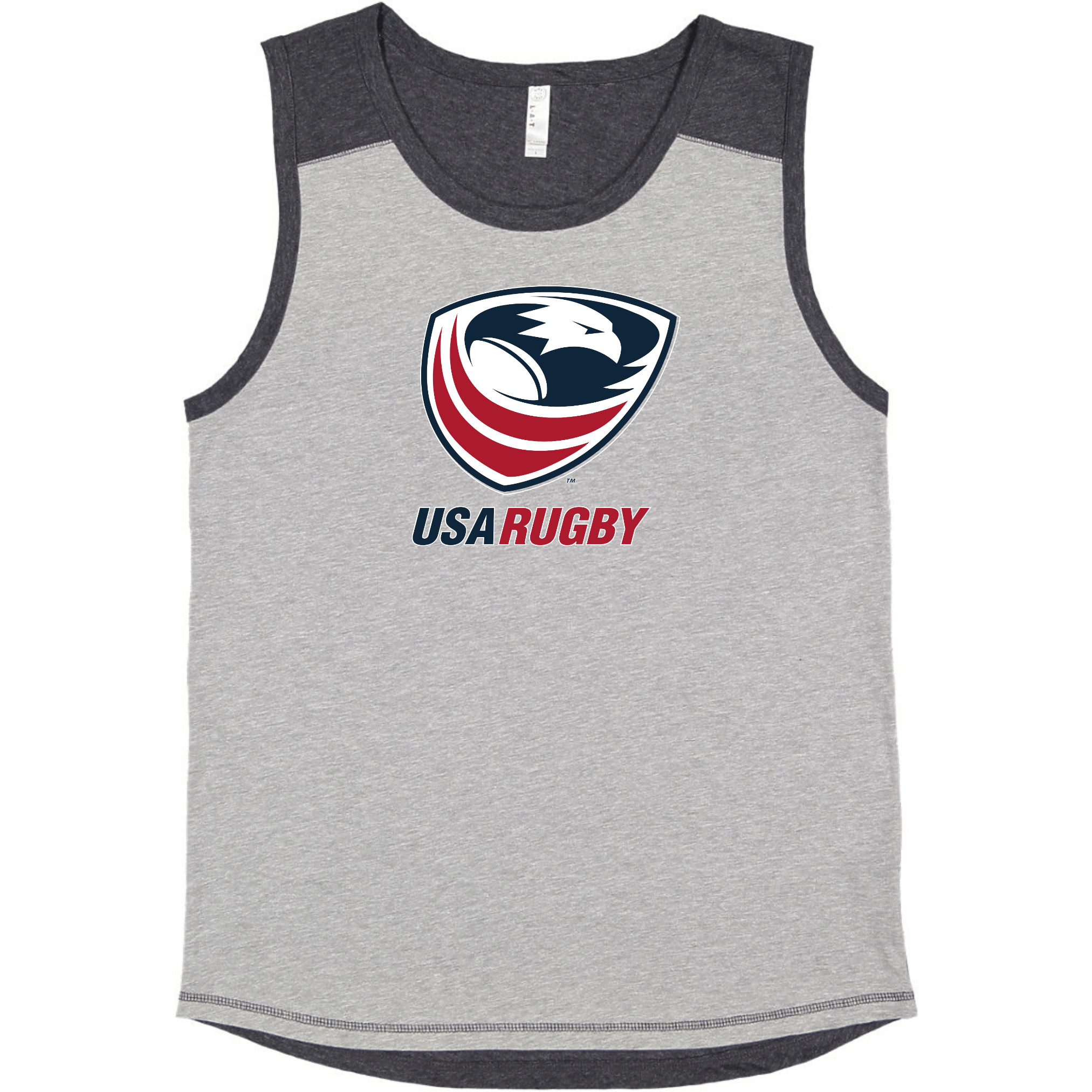 USA Rugby Tank | USAR Men's Crest Cotton Singlet - Grey/Navy - World ...