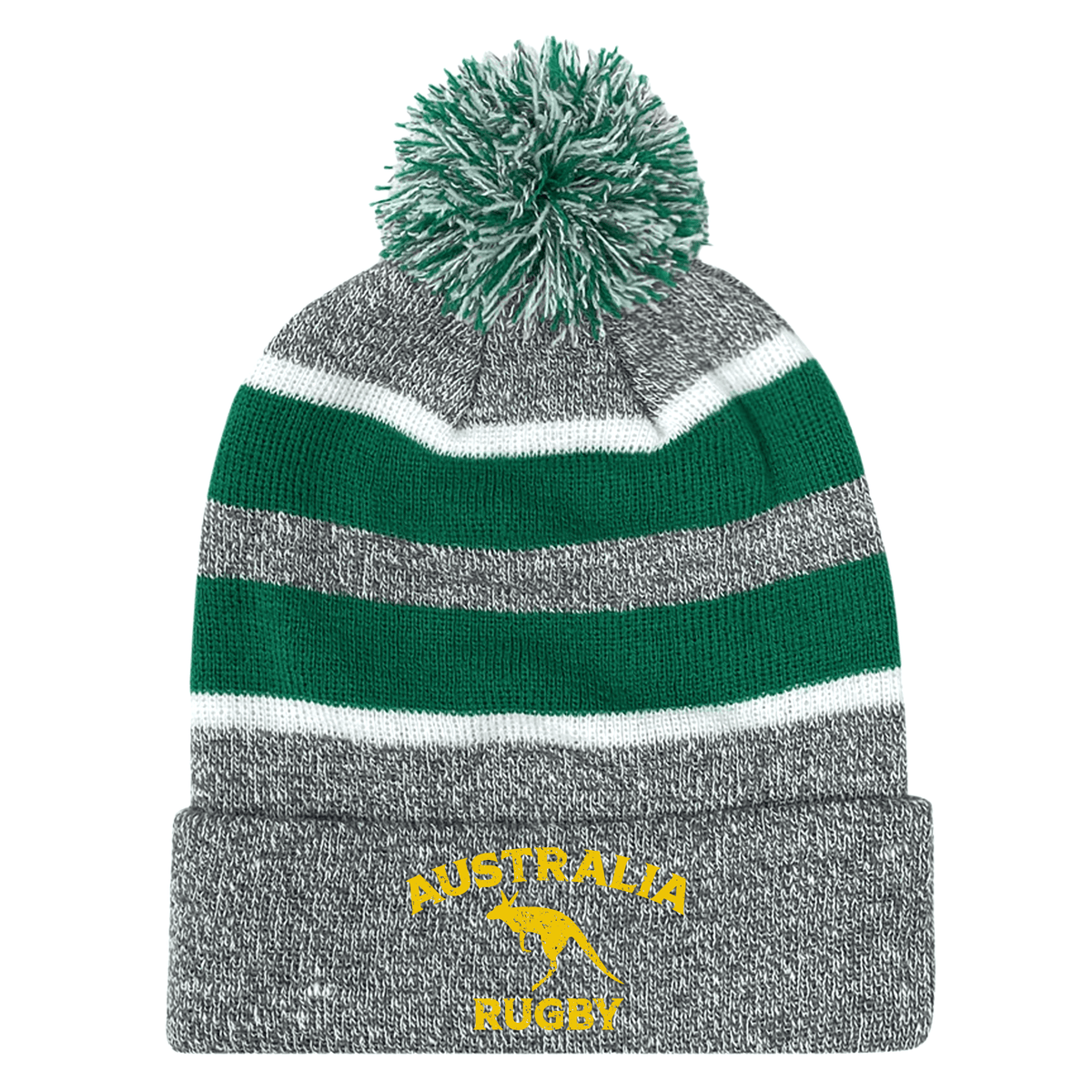 Nations of Rugby Australia Hooped Pom-Pom Beanie | World Rugby Shop