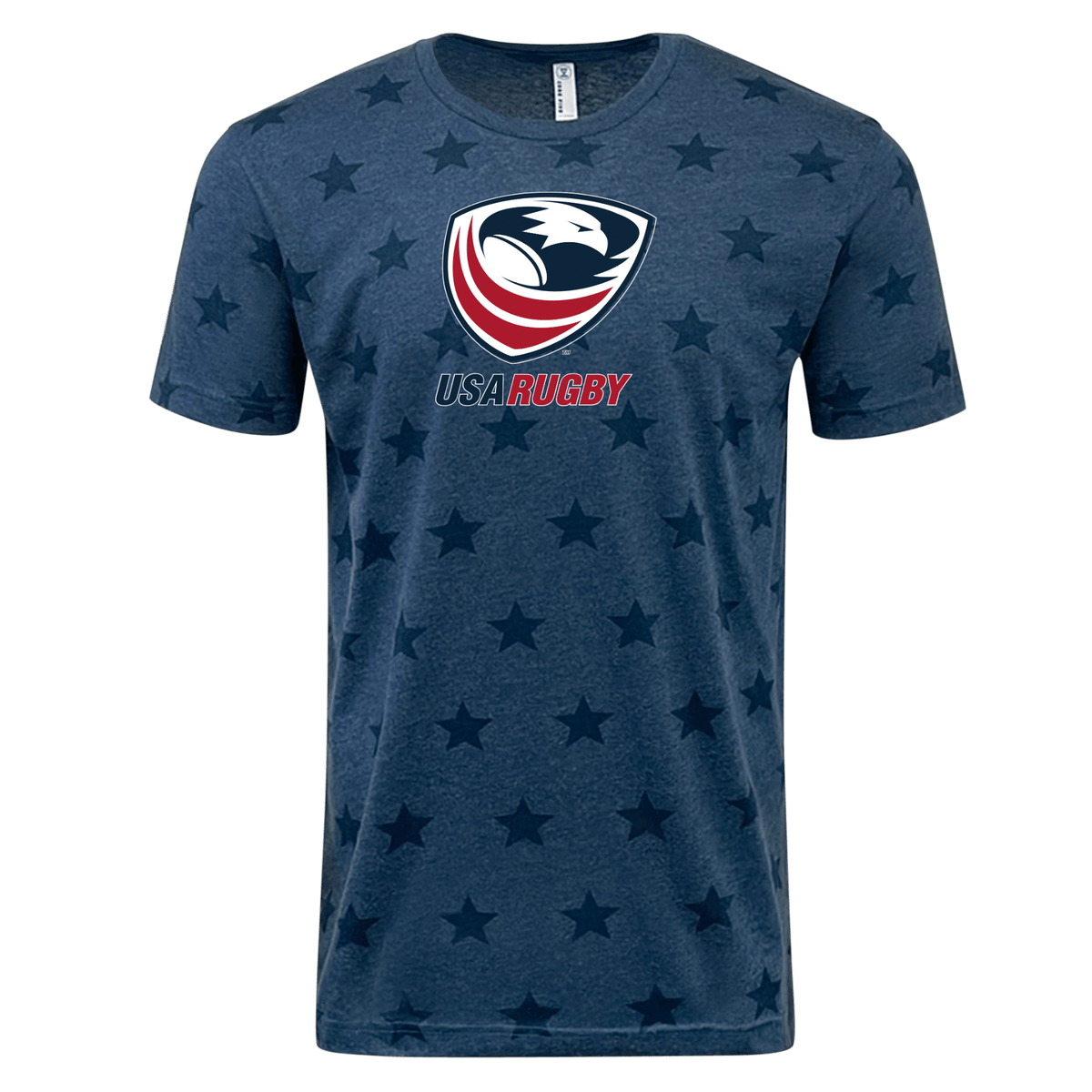 USA Rugby Five-Star Logo Tee - 4th of July Cotton/Poly Patriotic Rugby ...