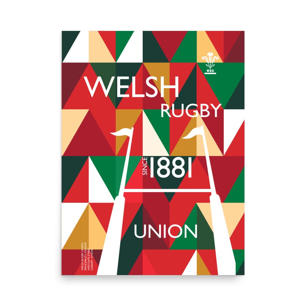 Wales Rugby Color Block Poster | World Rugby Shop