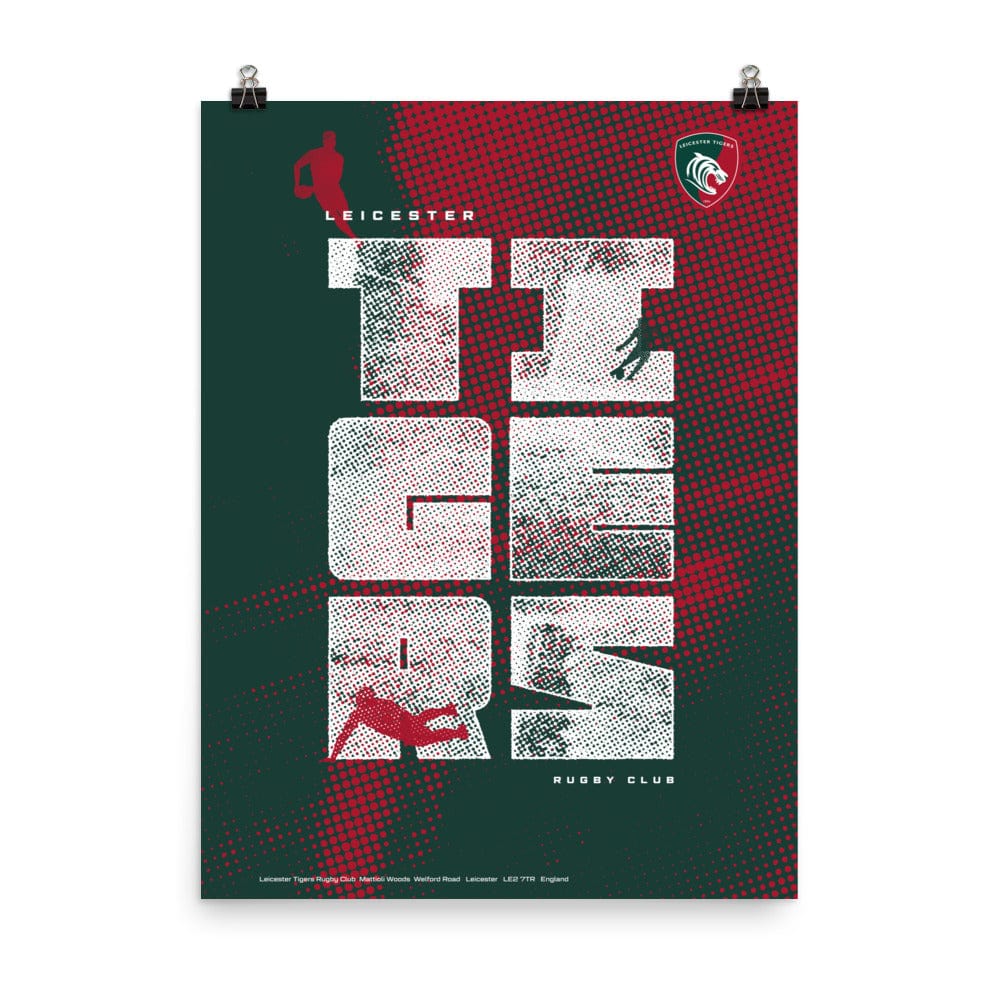 Leicester Rugby 'TIGERS Silhouette' Poster | World Rugby Shop