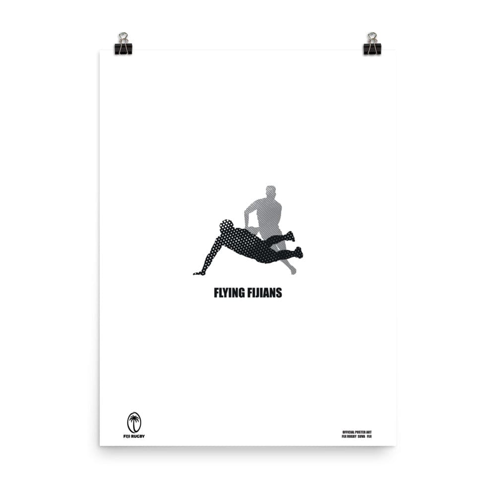 Fiji Rugby Flying Fijians Silhouette Poster | World Rugby Shop