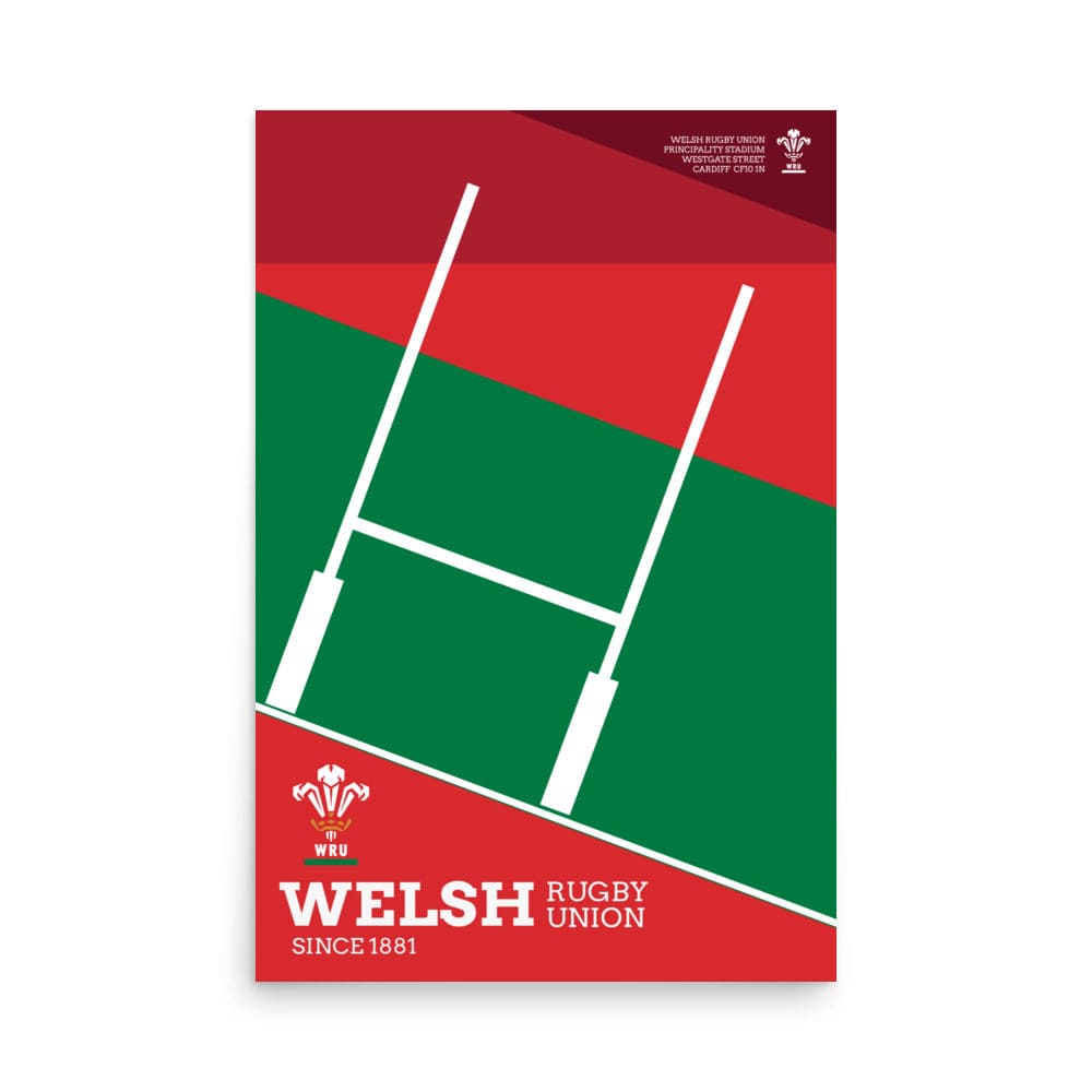 Wales Rugby 'Dynamic Goal Post' Poster | World Rugby Shop