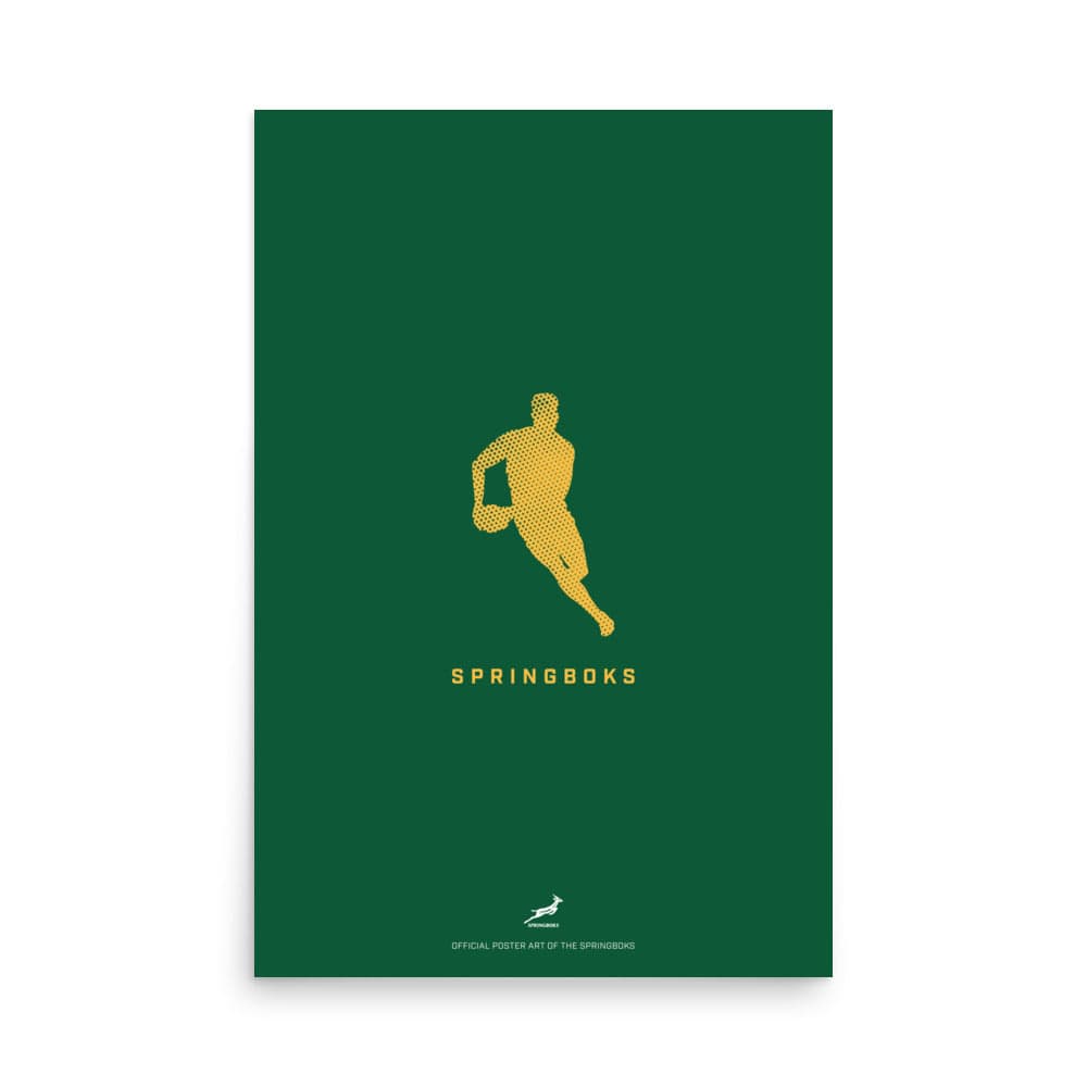 Springboks Rugby Player Silhouette Poster | World Rugby Shop