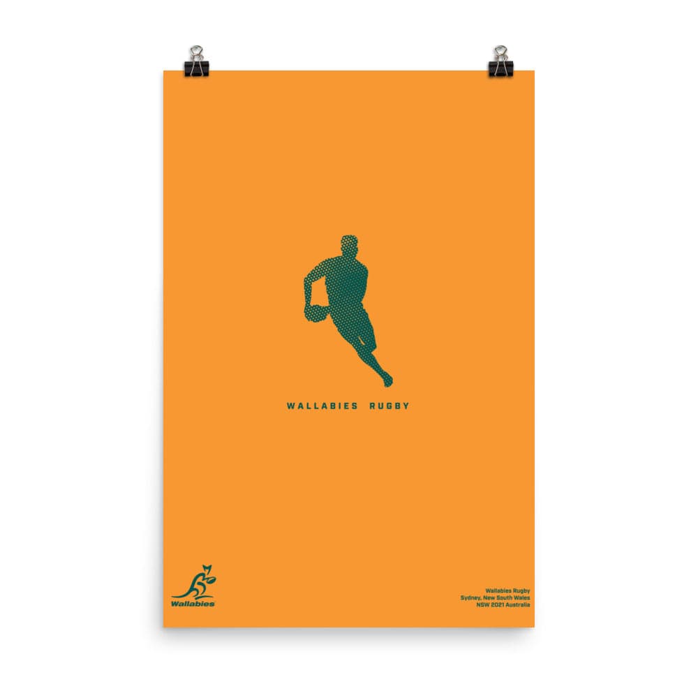 Wallabies Player Silhouette Poster | Official Rugby Australia ...