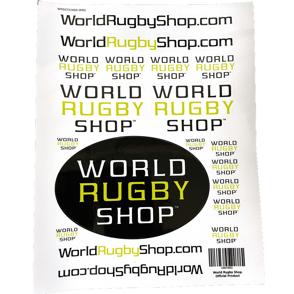 World Rugby Shop Sticker Sheet - 19 Stickers