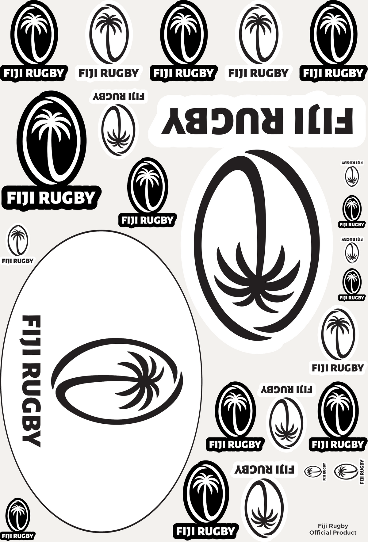 Fiji Rugby Sticker Sheet - 24 Stickers | World Rugby Shop