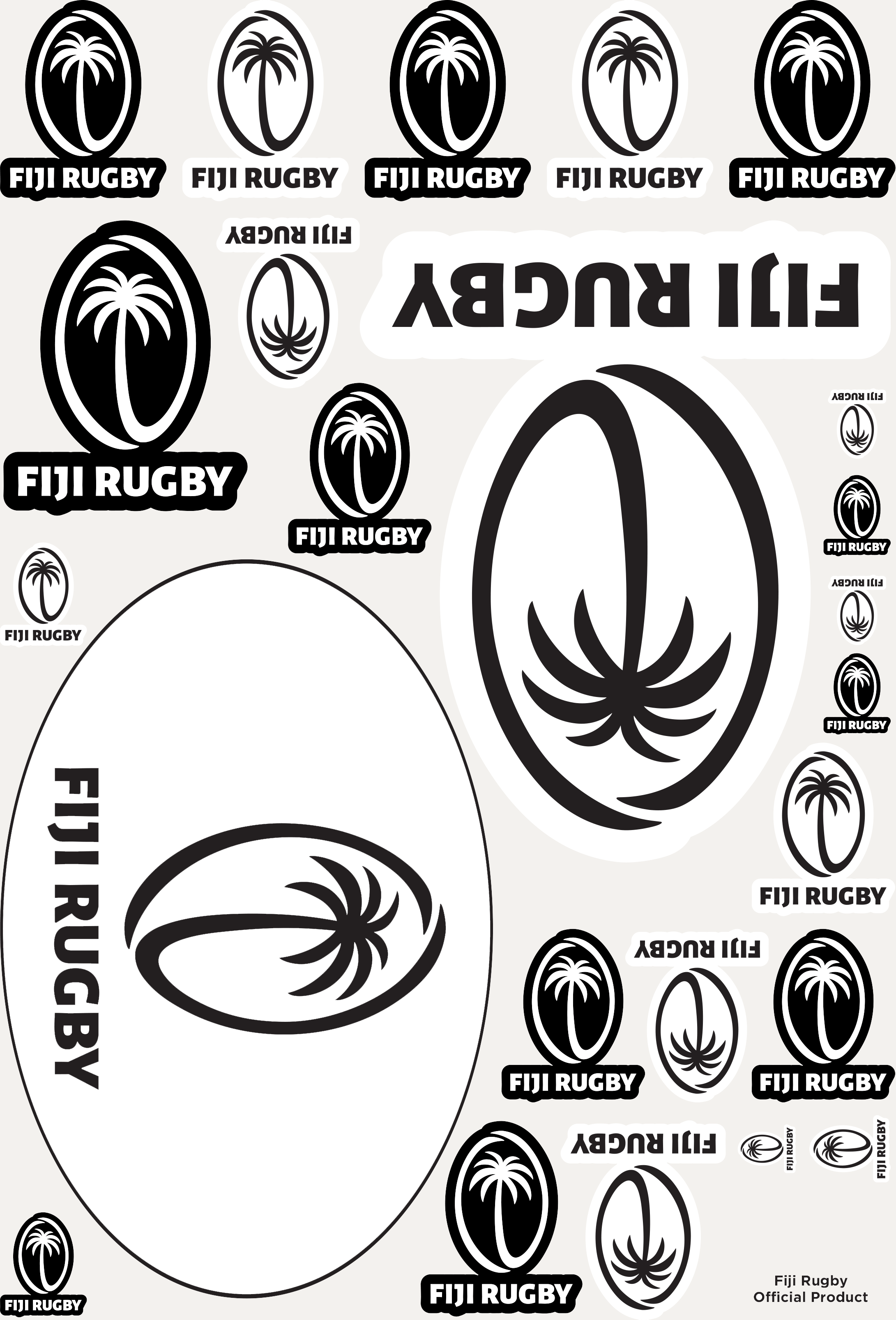 Fiji Rugby Sticker Sheet - 24 Stickers | World Rugby Shop