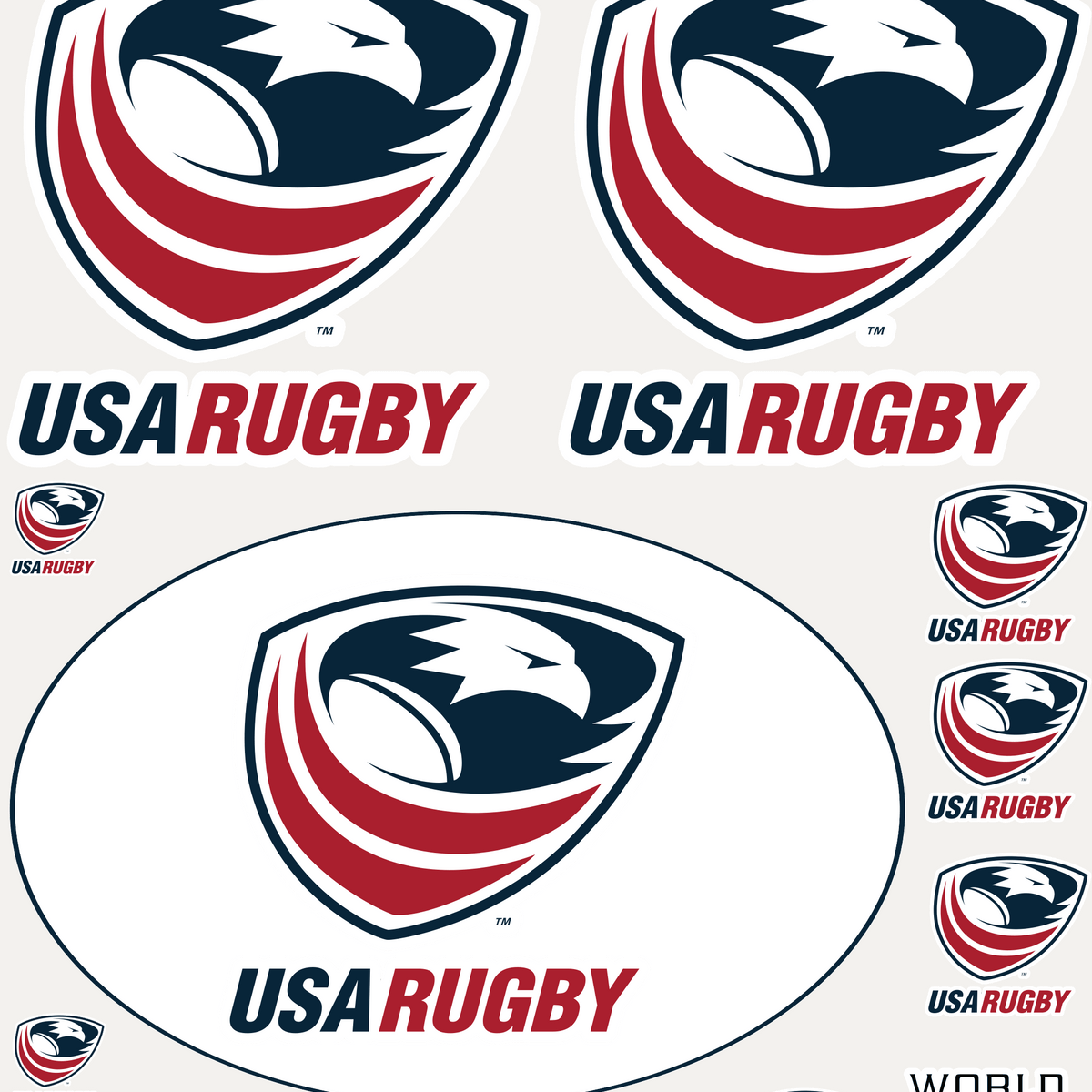 USA Rugby Sticker Sheet - 19 Stickers – World Rugby Shop
