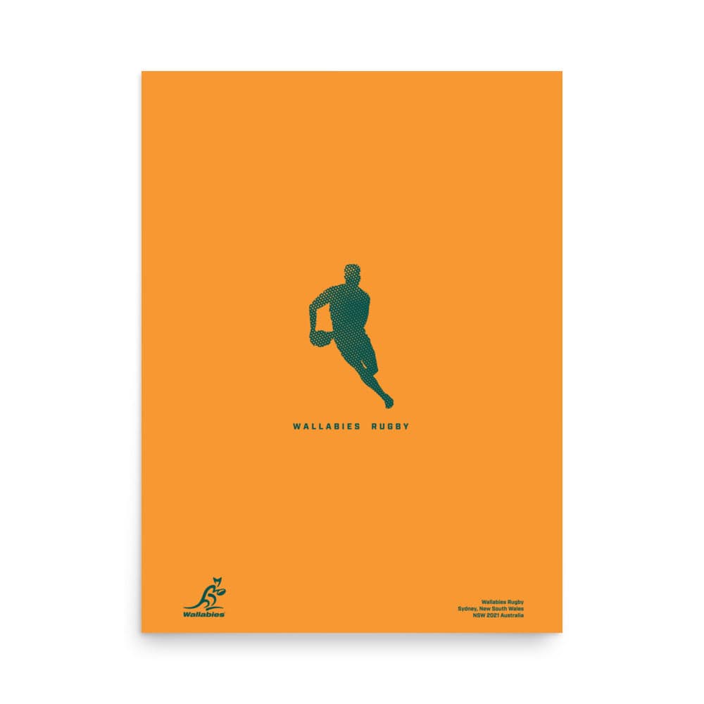 Wallabies Player Silhouette Poster | Official Rugby Australia ...